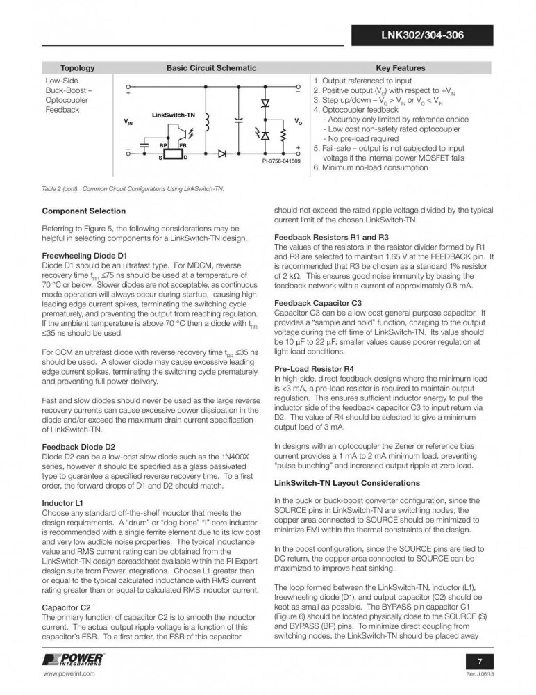 LNK302PN datasheet page 7