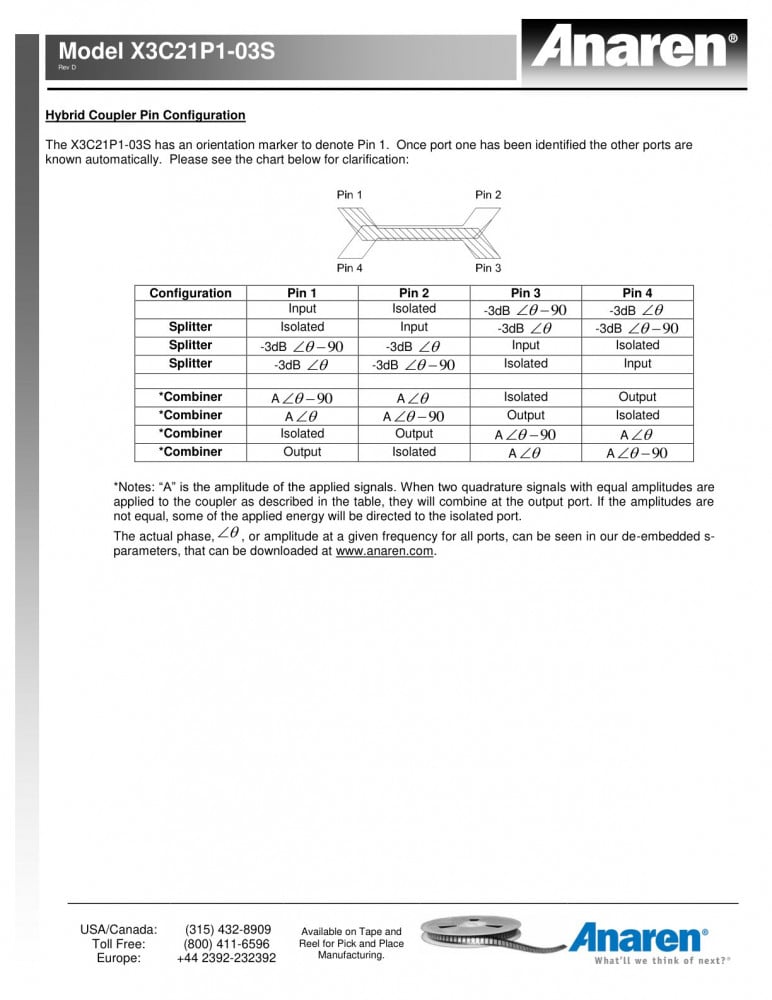 X3C21P1-03S datasheet page 2
