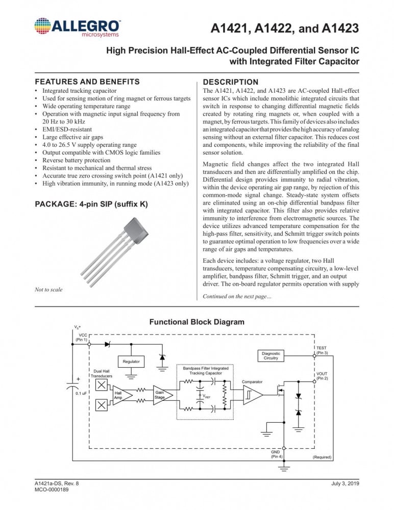 A1422LK-T datasheet page 1