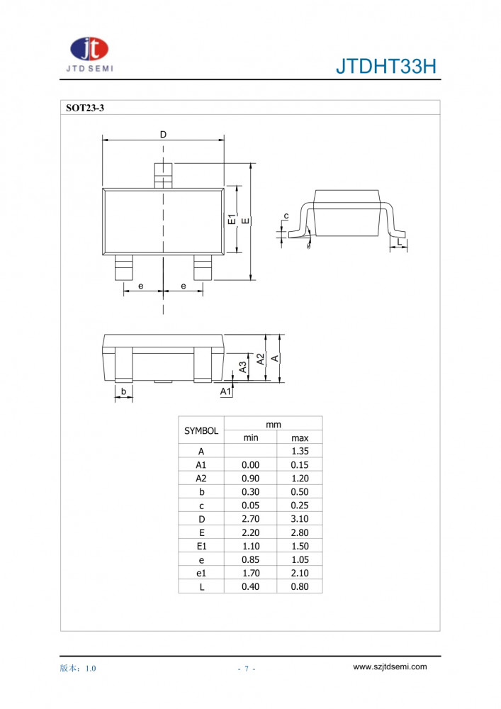 JTDHT33H datasheet page 7