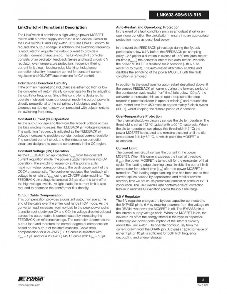 LNK605DG datasheet page 3