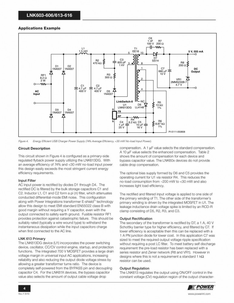 LNK605DG datasheet page 4