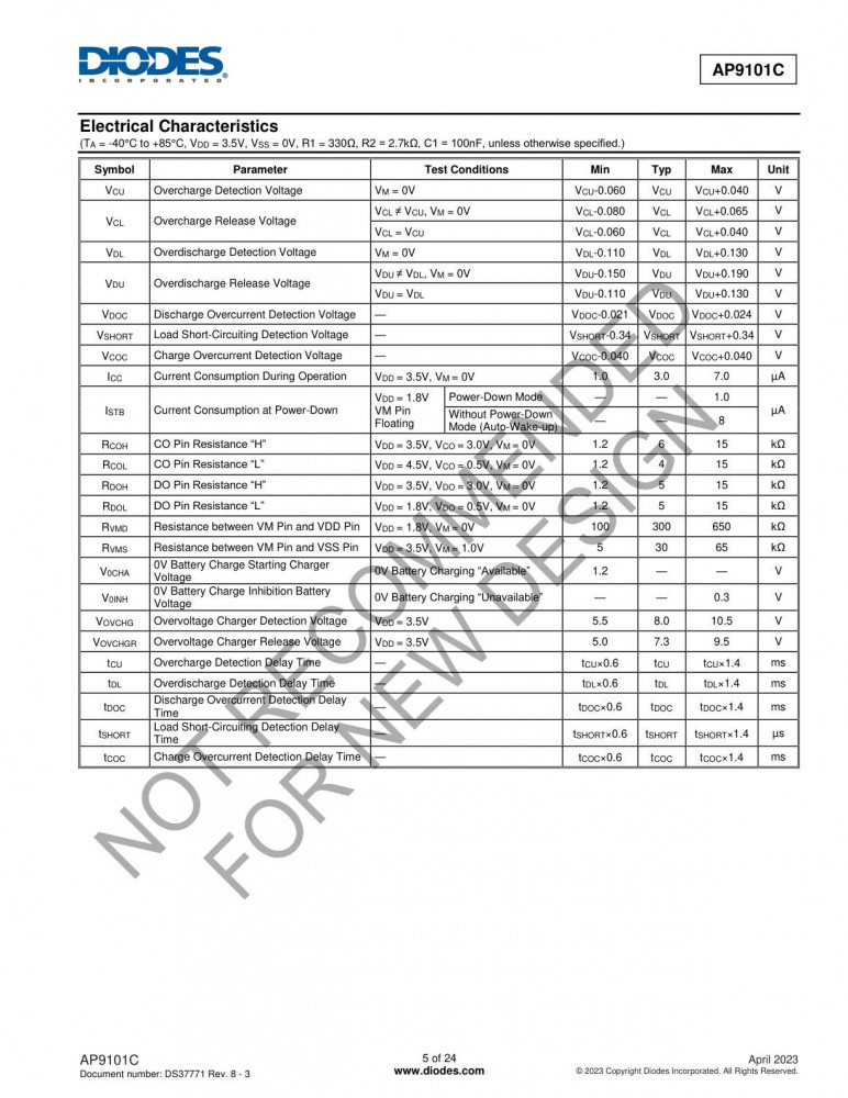 AP9101C datasheet page 5