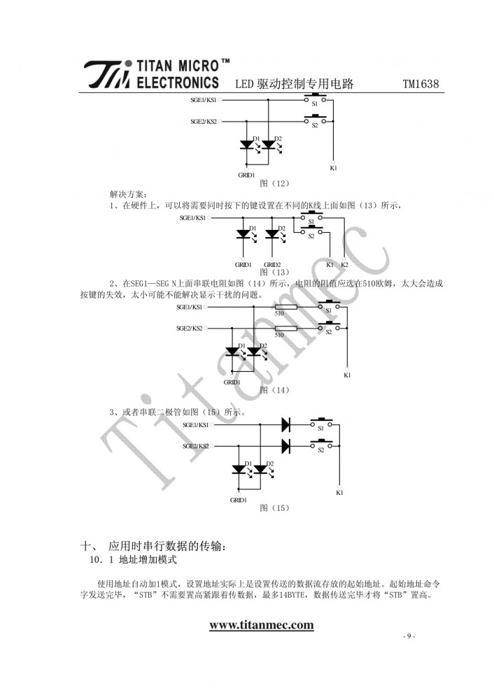 TM1638 datasheet page 9