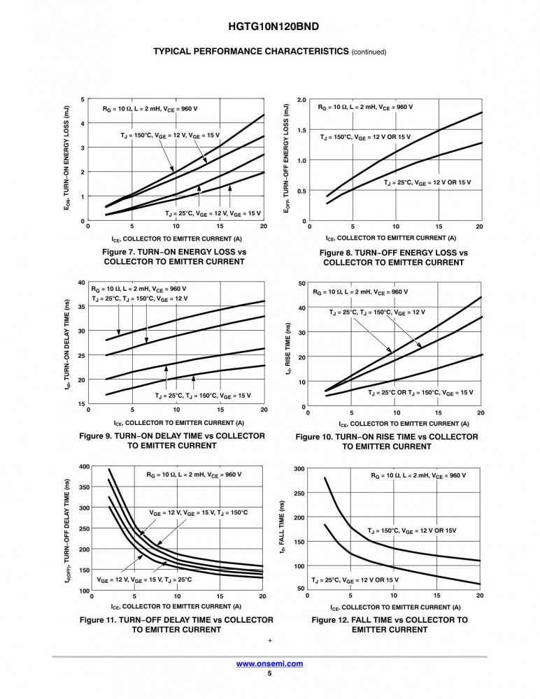 HGTG10N120BND technical document, page 5