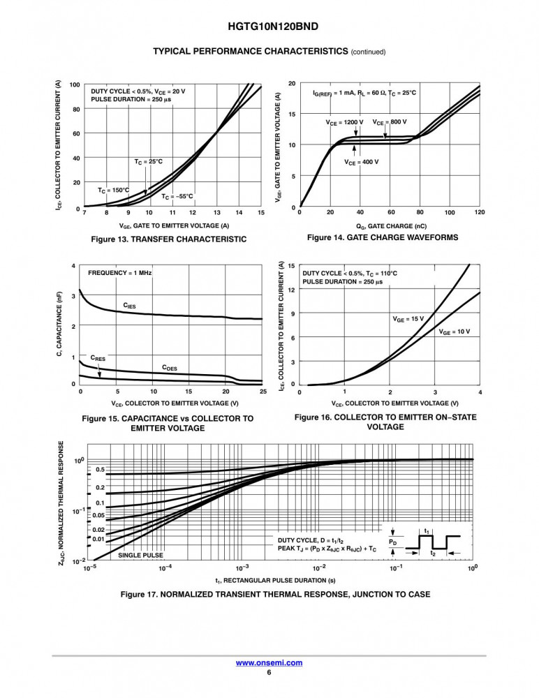 HGTG10N120BND technical document, page 6