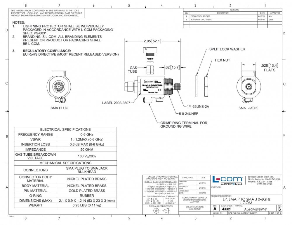 AL6-SMSFBW-9 technical document page 1