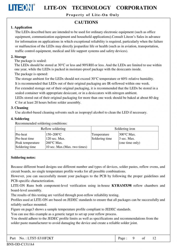 LTST-S310F2KT datasheet page 10