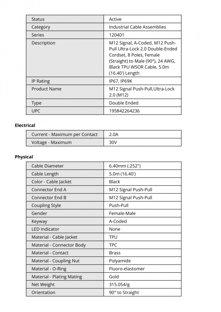 Molex Ultra Lock product specification page 2