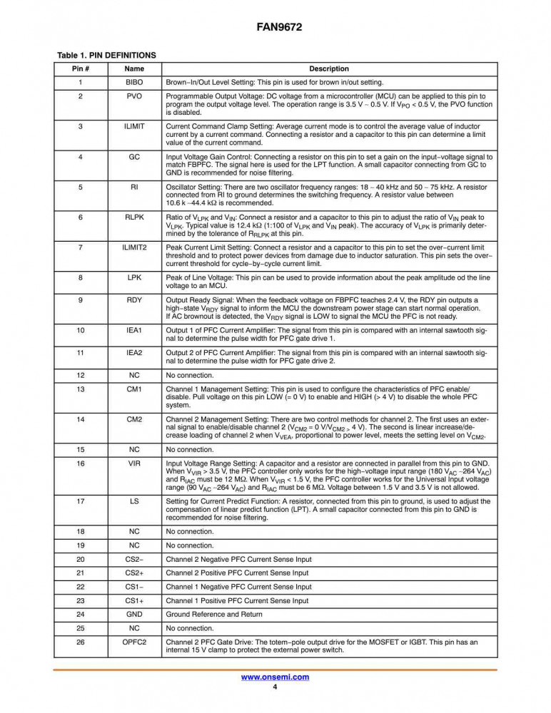 FAN9672 datasheet preview, page 4