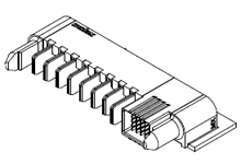 Sabre Receptacle Housing, 7.50mm Pitch, UL 94V-2, 5 Circuits, Glow-Wire Capable, Black