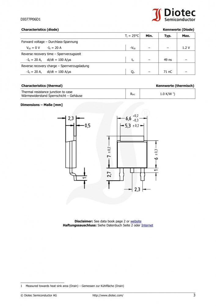 DIOTEC DI077P06D1 technical document page 3