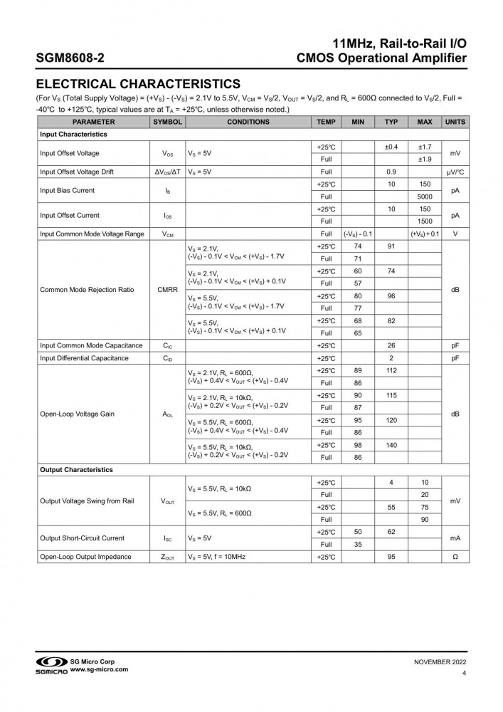SGM8608-2 datasheet page 4