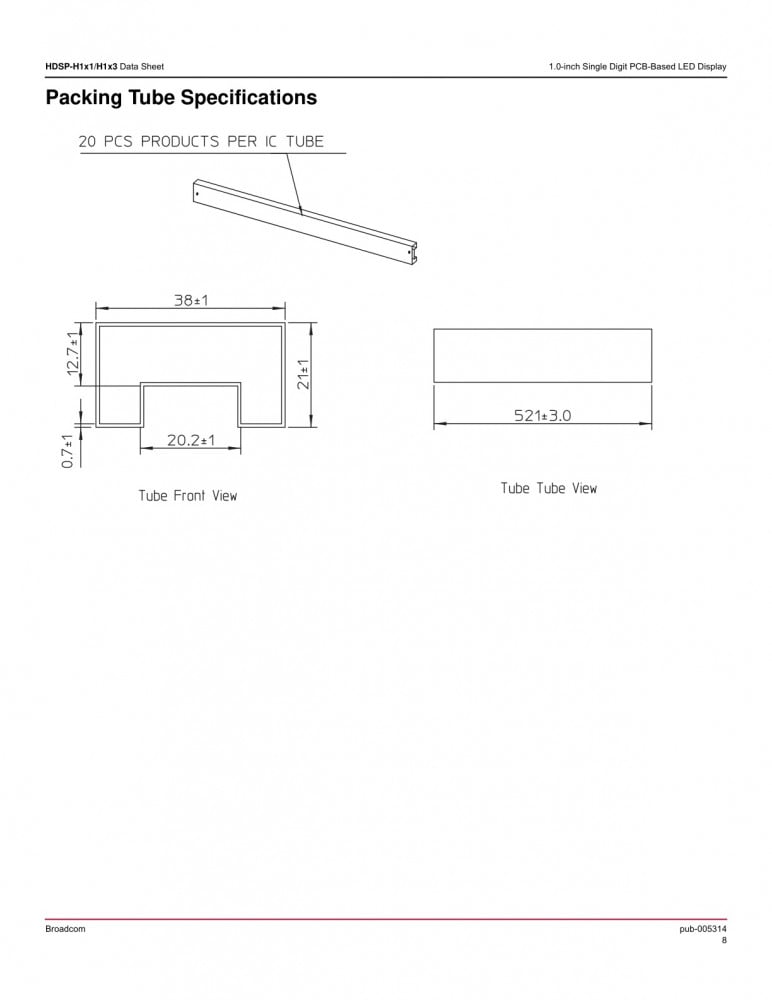 HDSP-H1G1 datasheet page 8