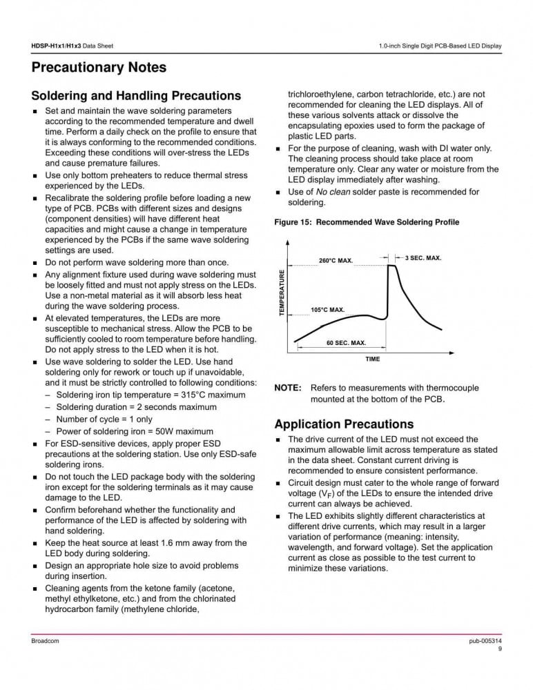 HDSP-H1G1 datasheet page 9