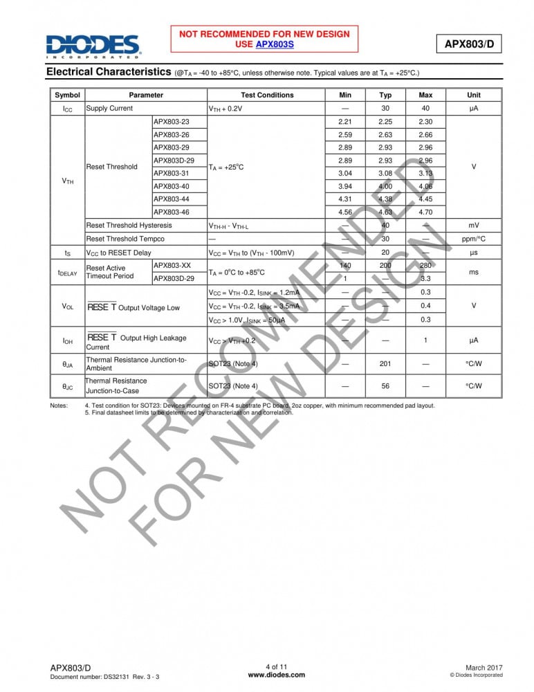 APX803 datasheet page 4