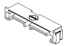 1.00mm, 1.27mm Pitch Slimline Serial ATA Plug for Optical Disk Drive with DIP Standard Type Soldering Tabs, Right-Angle, 0.76µm Gold (Au) Plating, with Peg, 5.4mm Mounted Height, Lead-Free for sale