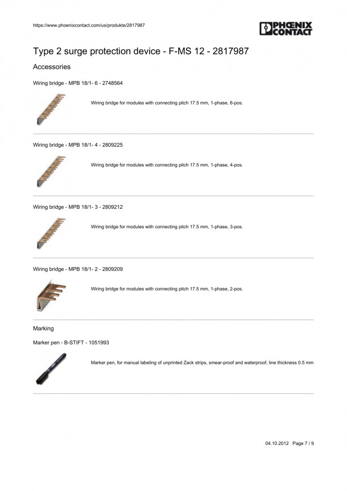 Phoenix Contact 2817987 technical document page 7