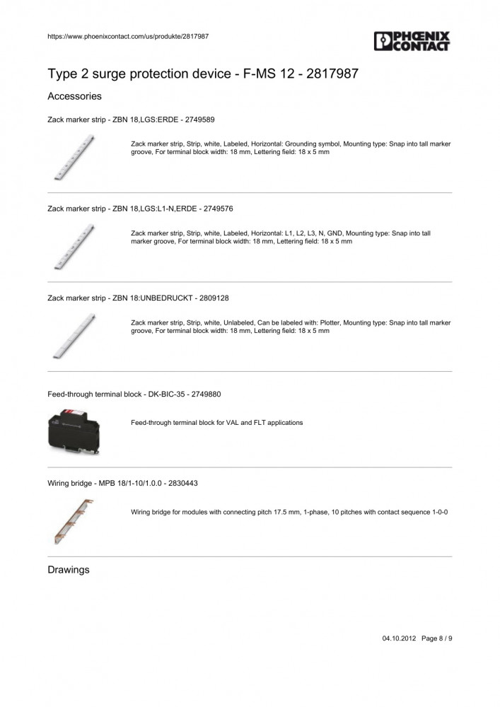 Phoenix Contact 2817987 technical document page 8