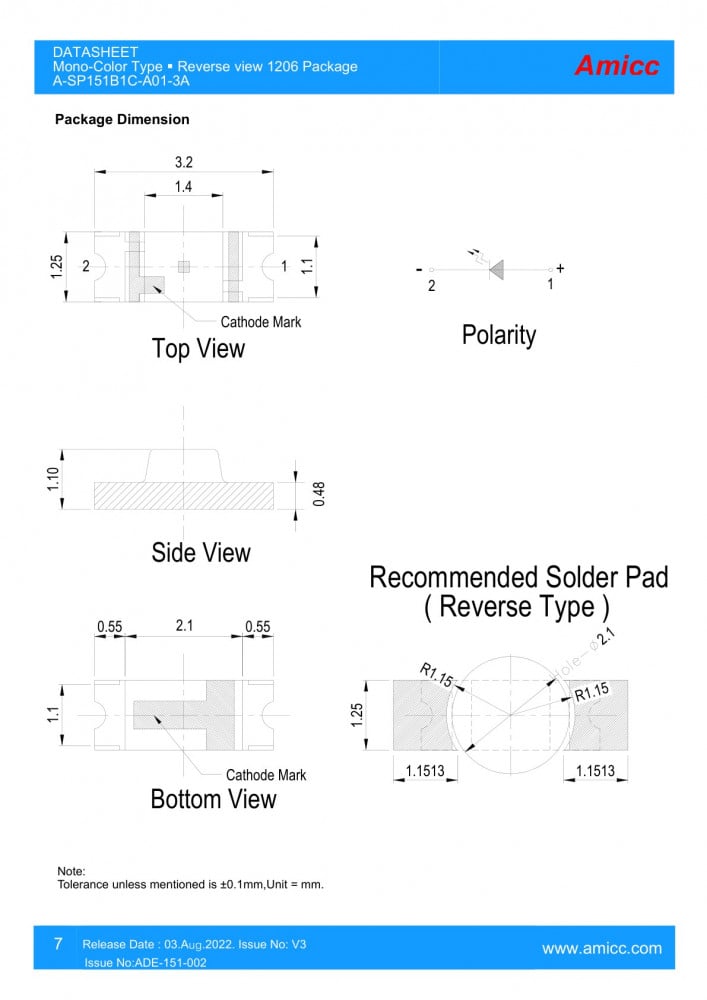 A-SP151B1C-A01-3A datasheet page 7