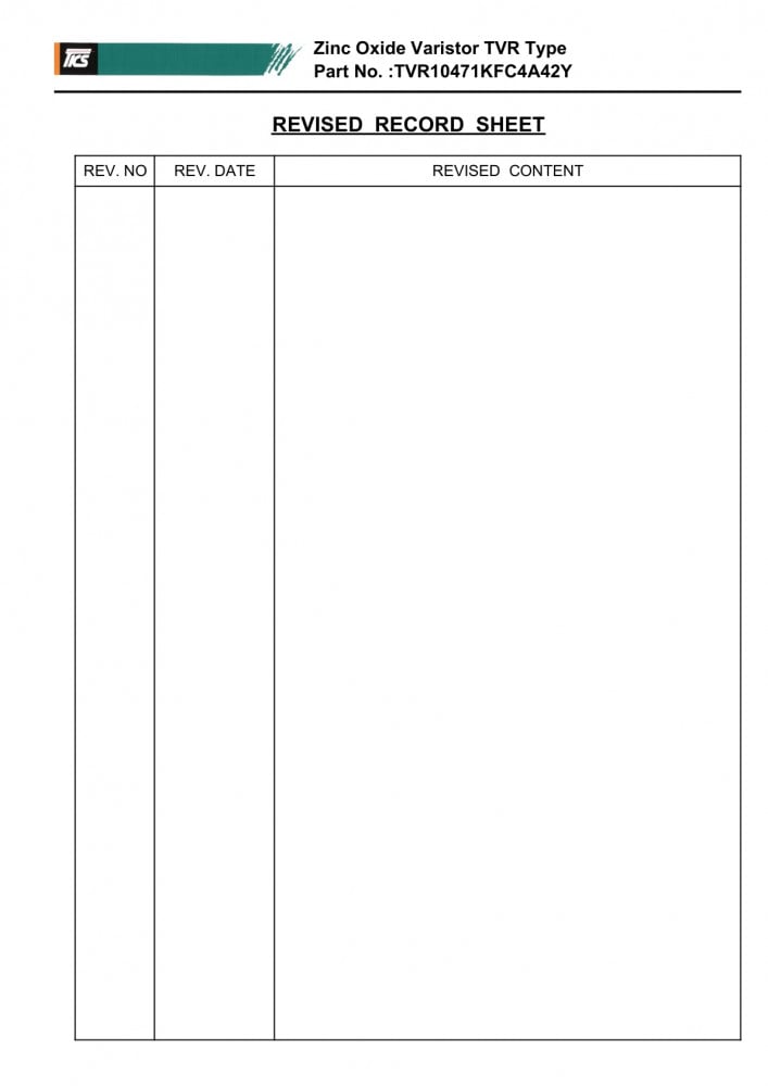 TVR10471KFC4A42Y datasheet page 2