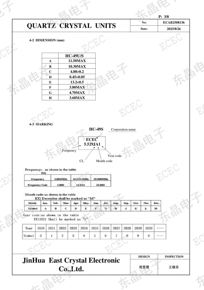 B05529J003 specification page 4