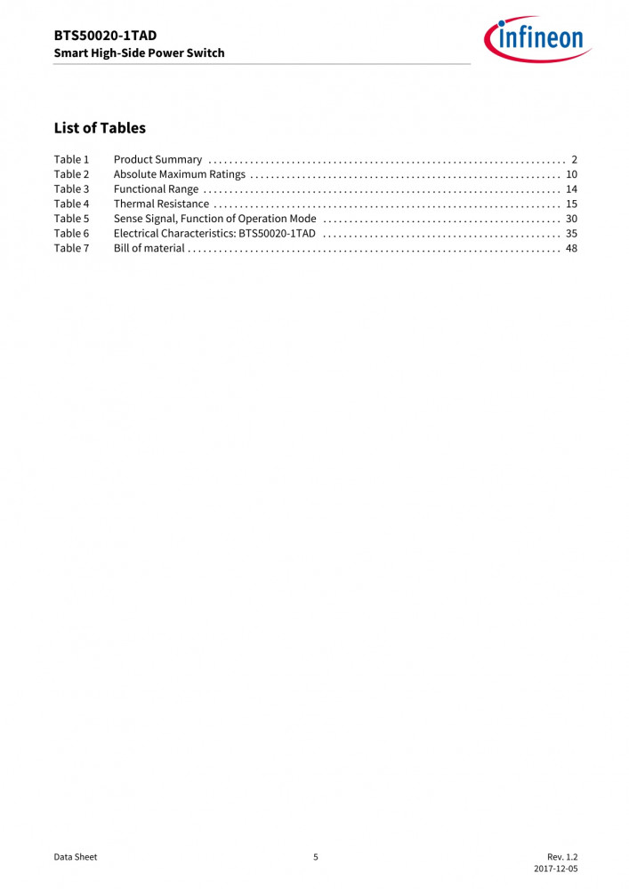 BTS50020-1TAD datasheet page 5