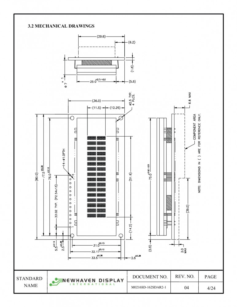 M0216SD-162SDAR2-1 datasheet page 4