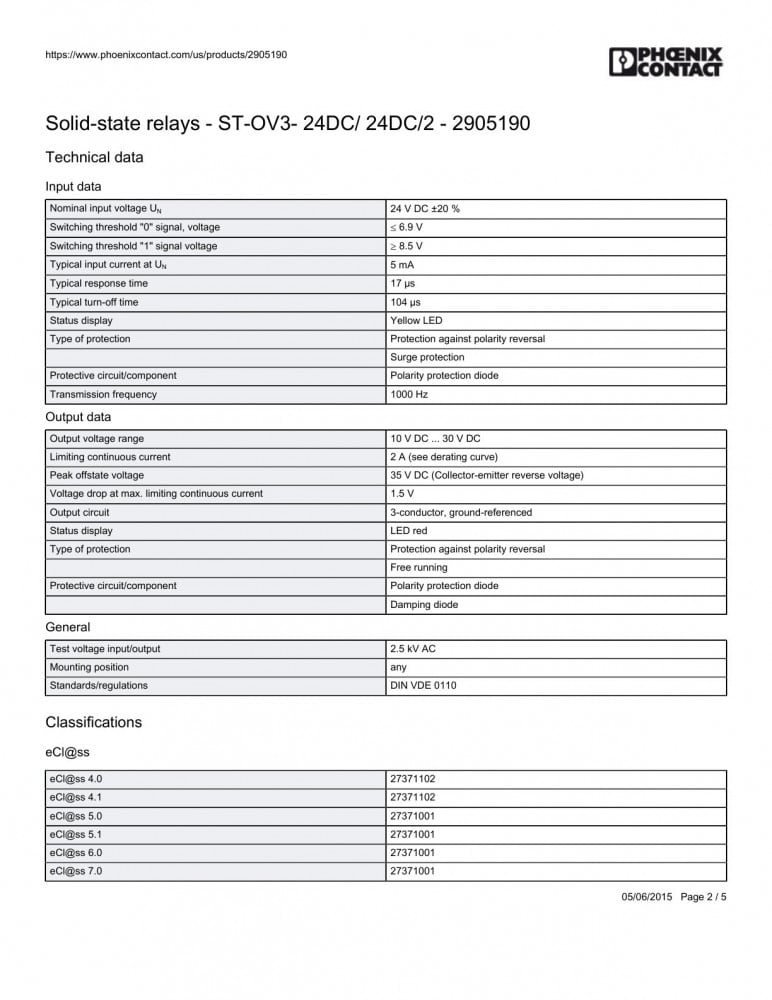 Phoenix Contact 2905190 product document page 2