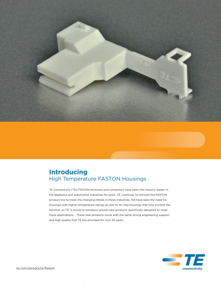 TE Connectivity FASTON housing document page 1