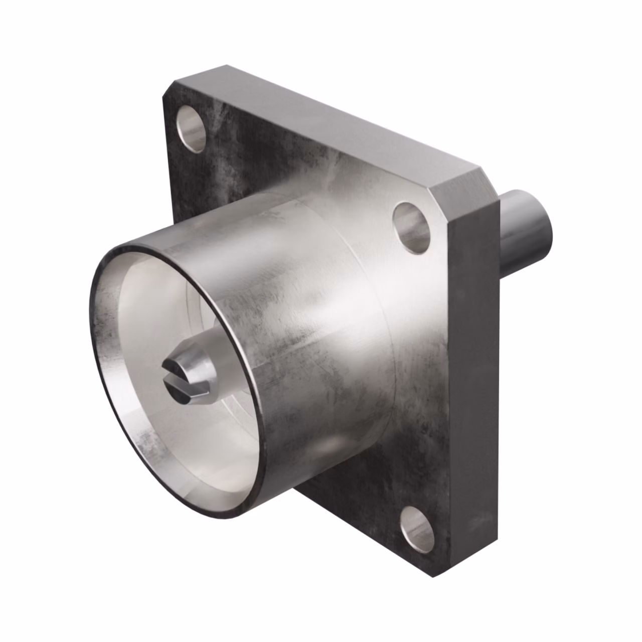 DIN 7/16 Plug, Straight, 4-Hole Flange Mount, Push-On Mating, One Piece Per Carton, 50 Ohms for sale