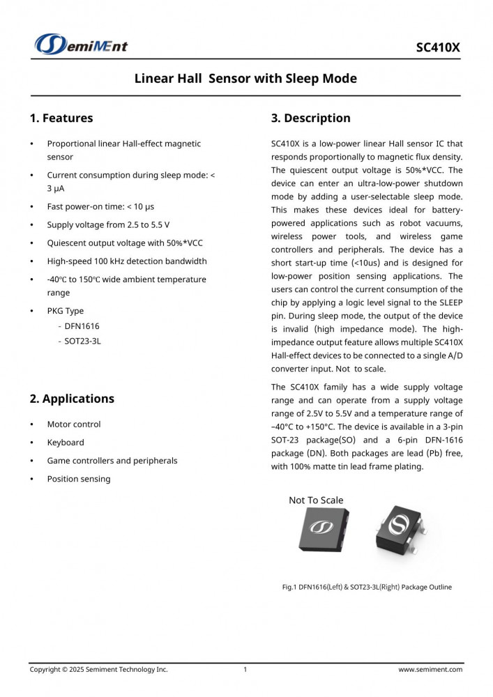 SC4101 datasheet page 1