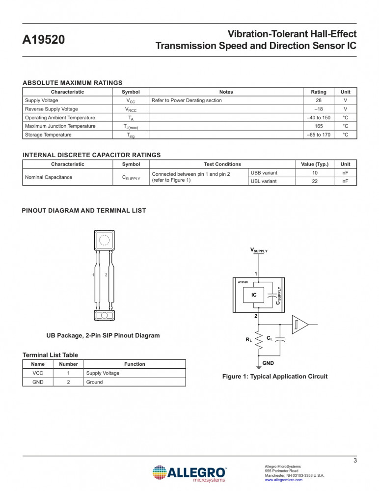 A19520 datasheet page 3