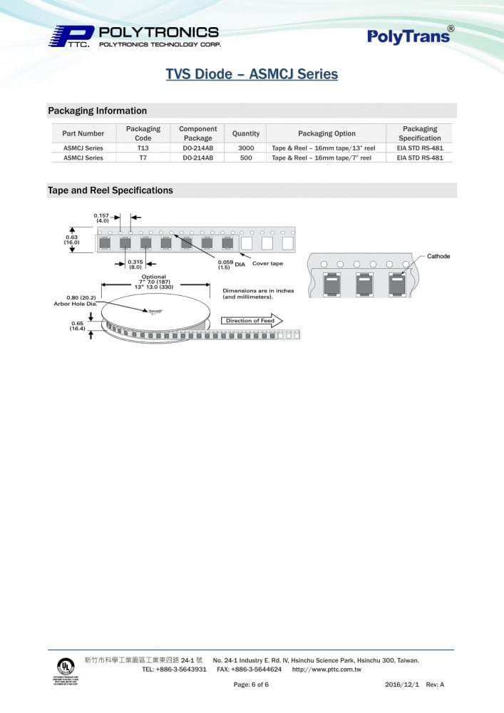 ASMCJ series datasheet page 6
