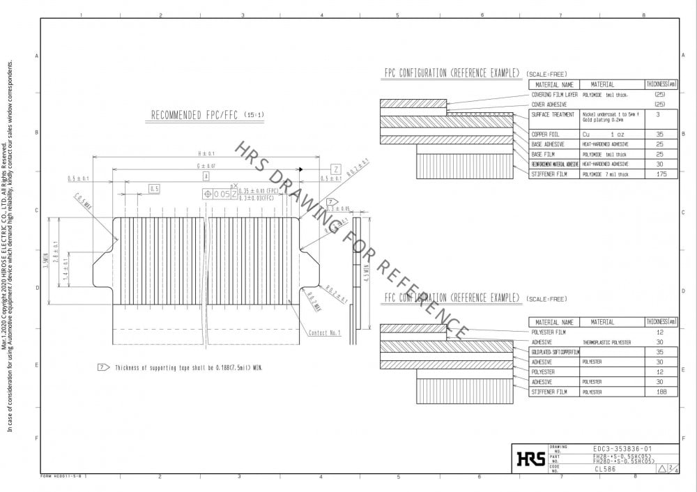 HRS FH28 connector drawing page 2