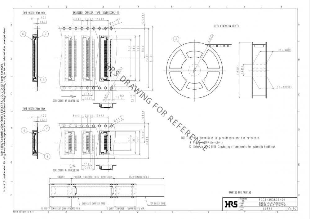 HRS FH28 connector drawing page 3