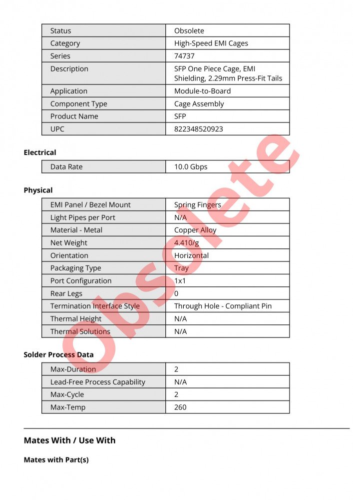 MOLEX 747370002 technical document page 2