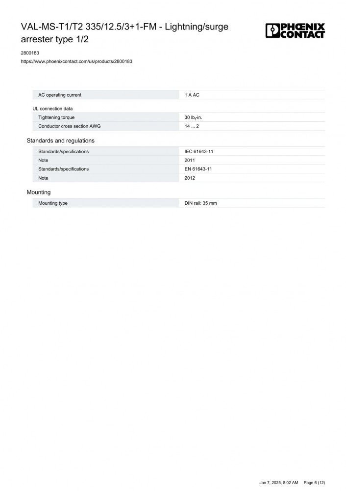 Phoenix Contact 2800183 technical document page 6
