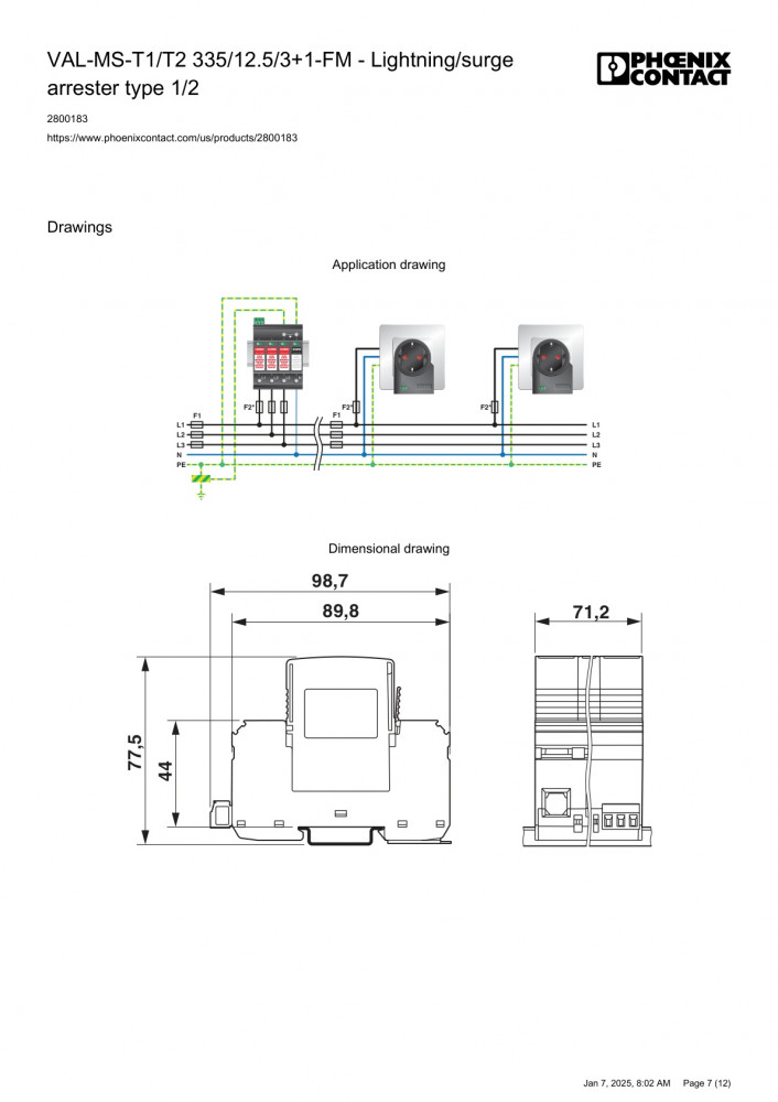 Phoenix Contact 2800183 technical document page 7