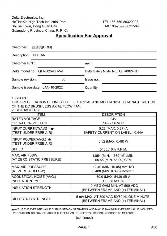 QFR0824UHV4F specification page 3