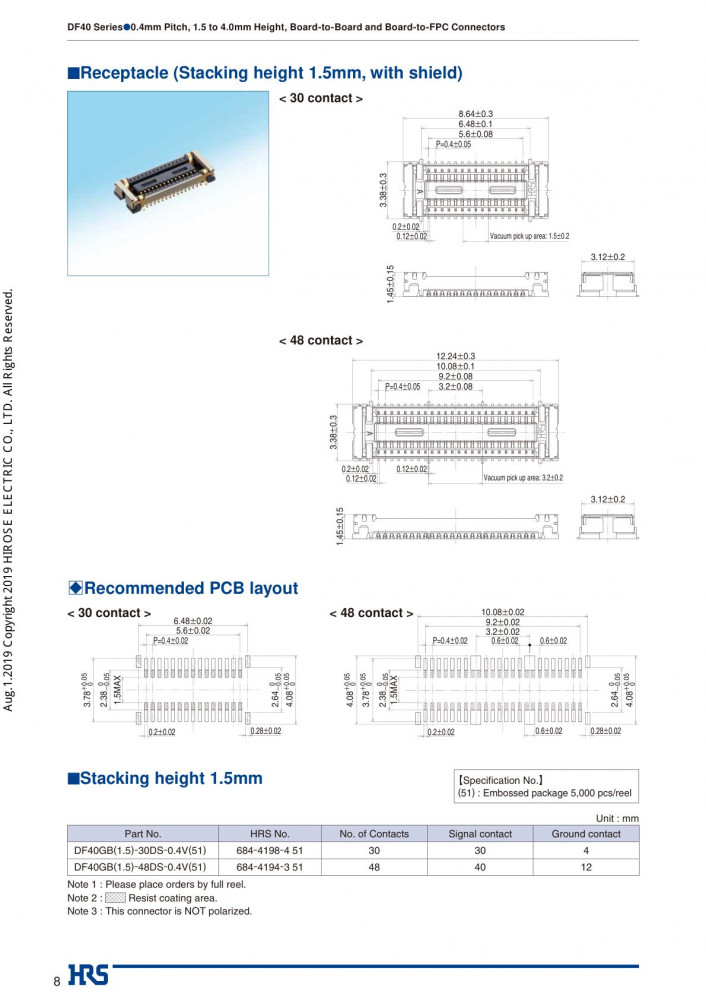 HRS DF40 datasheet page 8