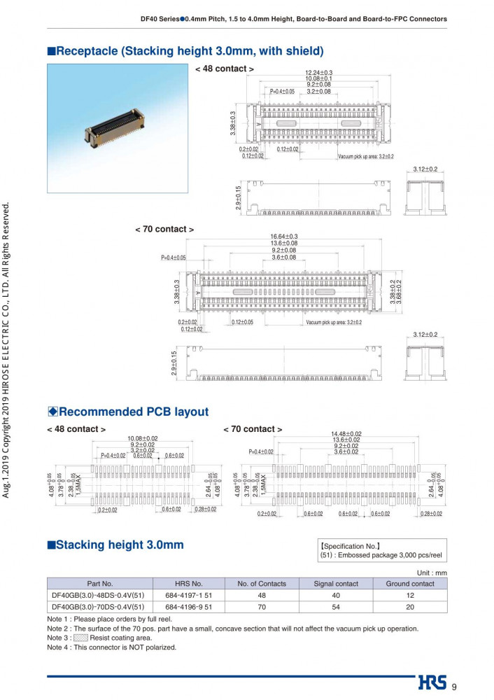 HRS DF40 datasheet page 9