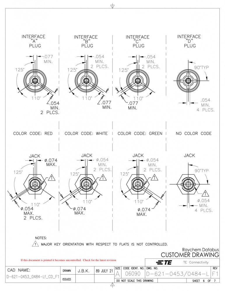 D-621-0454-L customer drawing sheet 6