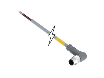 DeviceNet Micro-Change Single-Ended, 5 Poles, A-Coded, Male (90°) to Pigtail, 0.50m (1.64') Length