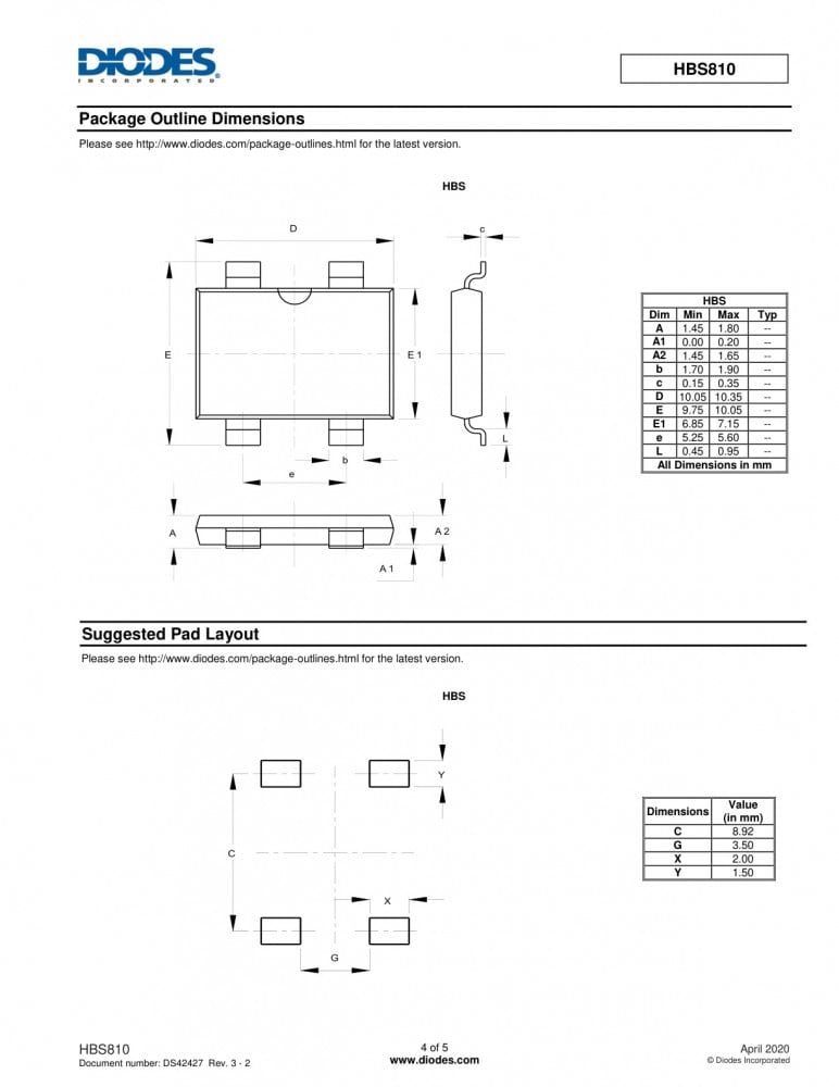 HBS810-13 datasheet page 4
