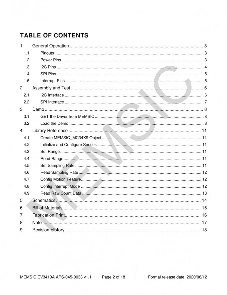 EV3419A technical document page 2