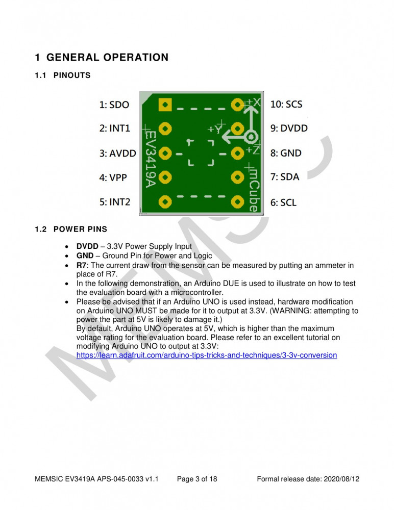 EV3419A technical document page 3