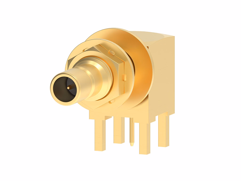 MMCX Plug, Straight, Crimp, RG-178/RG-196, Brass Body, Gold (Au) Plated, Bulk Bag, 50 Ohms