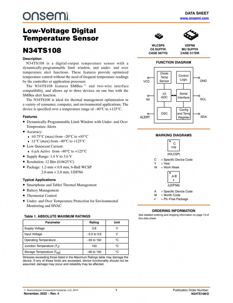 N34TS108 datasheet page 1