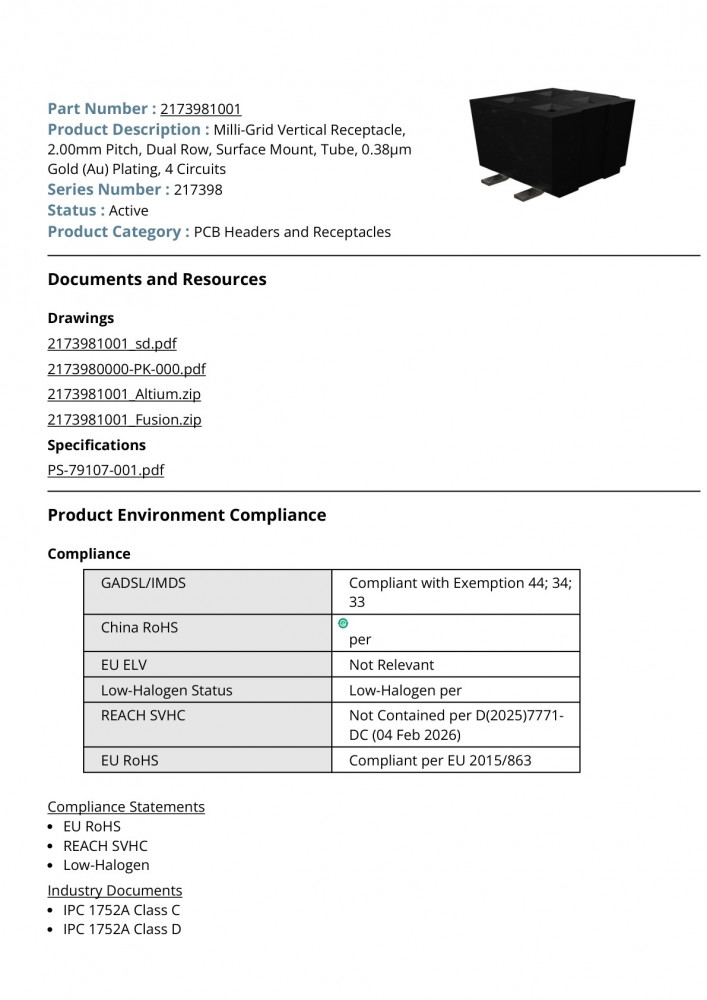 2173981001 technical document preview, page 1
